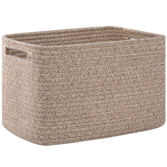 CHERISHGARD Soft Fabric Cotton Rope Woven Storage Baskets, 13x9x7.8 ...