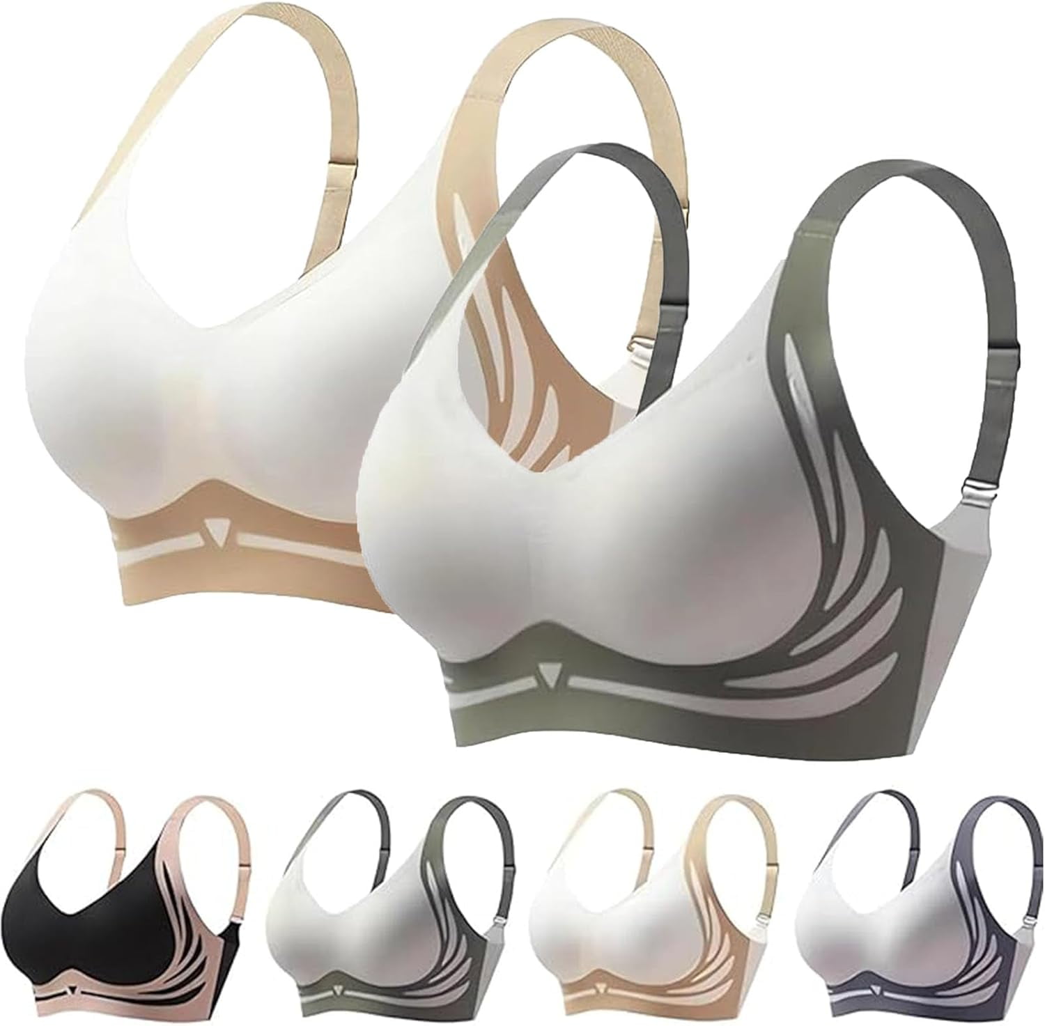 Cherishon Bra, Herloving Super Gather Bras Women's Seamless Pushup Bras ...