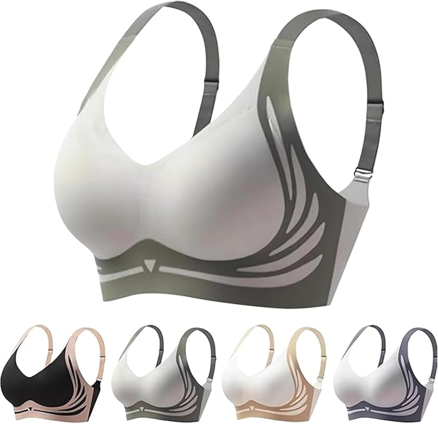 Cherishon Bra, Herloving Super Gather Bras Women's Seamless Pushup Bras ...