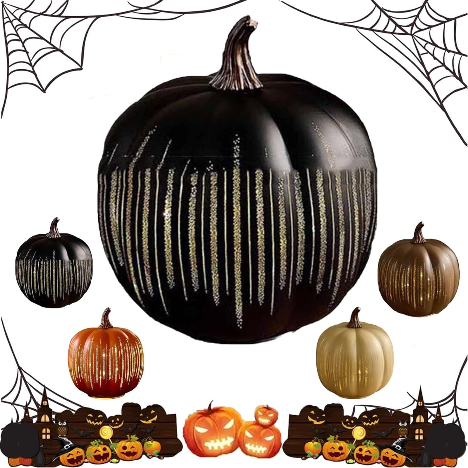 Cherishous Twinkle LED Light Pumpkins, Starry Night Pumpkins, Timer ...