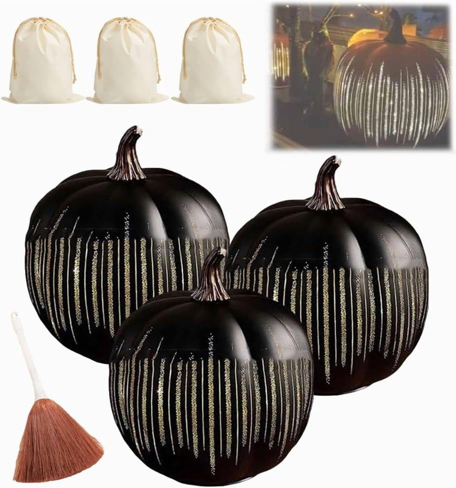 Cherishous Twinkle LED Light Pumpkins, Timer Lighted Sparkling Starry ...