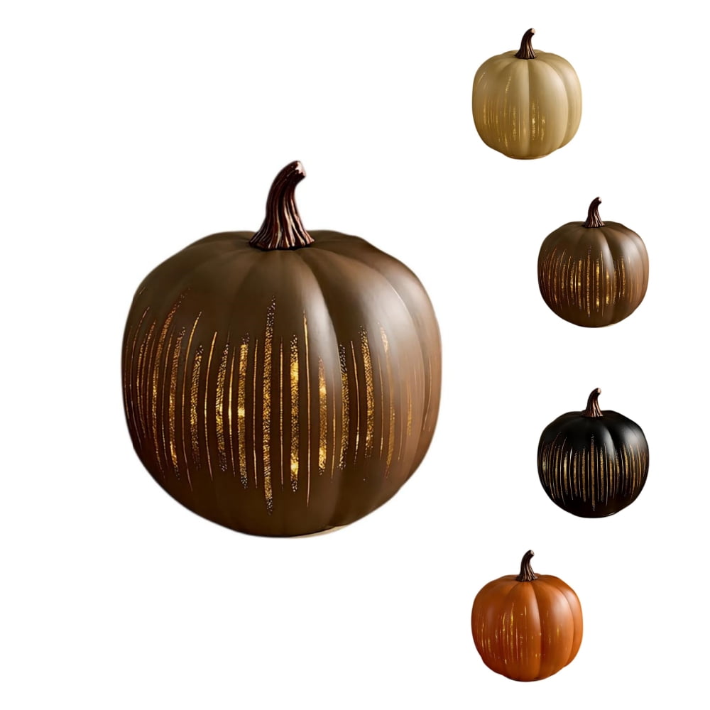 Cherishous Twinkle LED Light Pumpkins, Timer Lighted Sparkling Starry ...