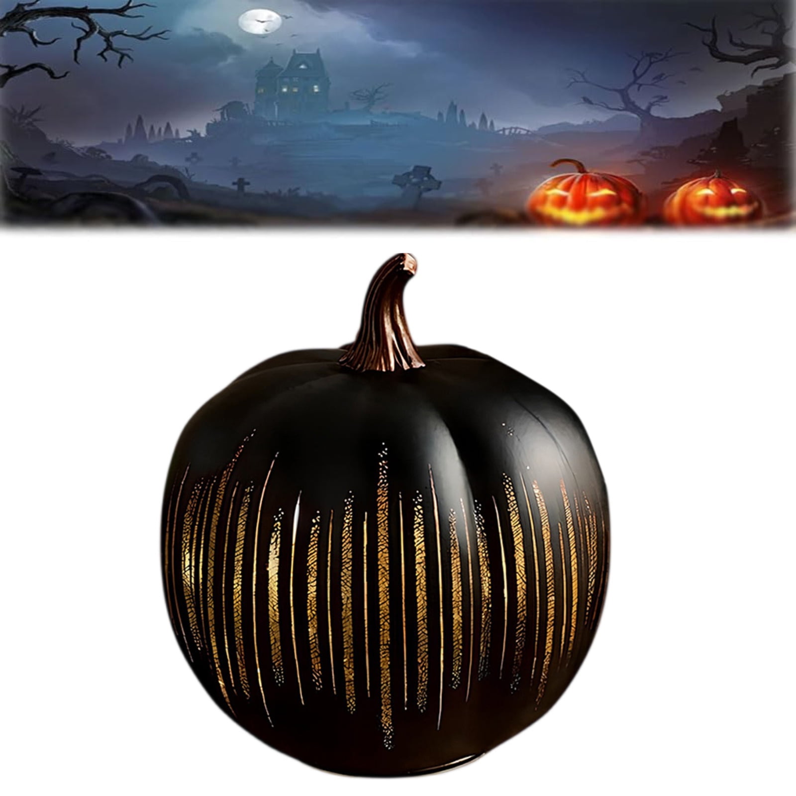 Cherishous Twinkle LED Light Pumpkins, Timer Lighted Sparkling Starry ...