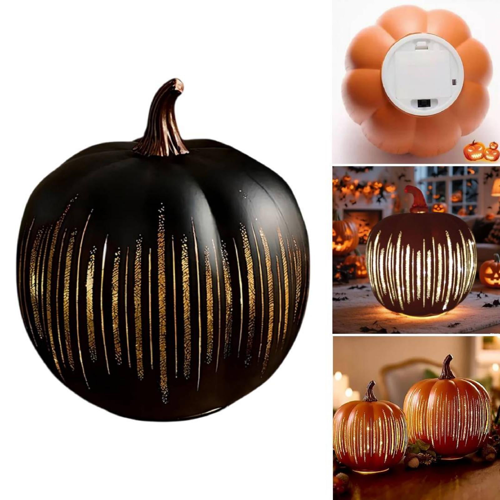 Cherishous Twinkle LED Light Pumpkins, Timer Lighted Sparkling Starry ...