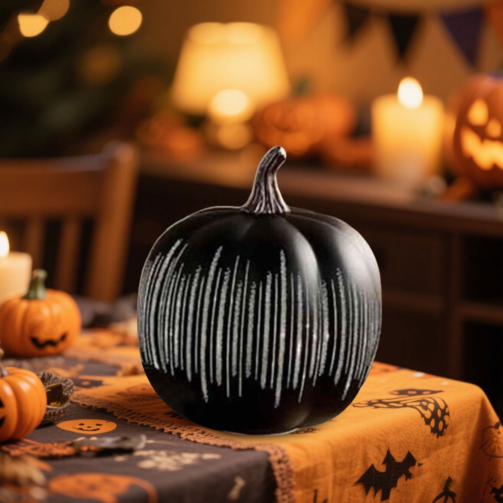 Cherishous Twinkle LED Light Pumpkins, Timer Lighted Sparkling Starry ...