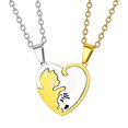 Cherishthese, A Set of Golden Stainless Steel Heart-Shaped Pendants ...