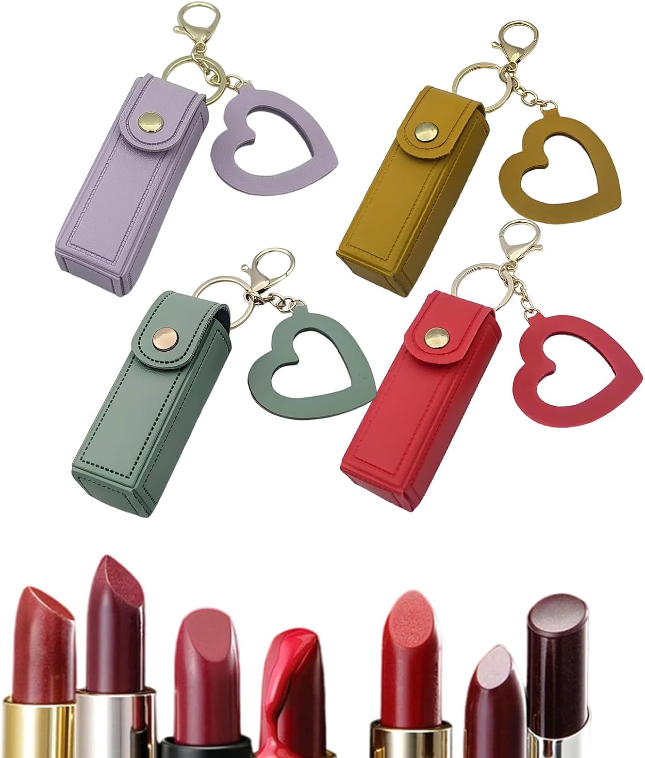 Cherishty Lip Oil Keychain, Lip Oil Keychain - Mirror & Oil2-in-1, Mini ...