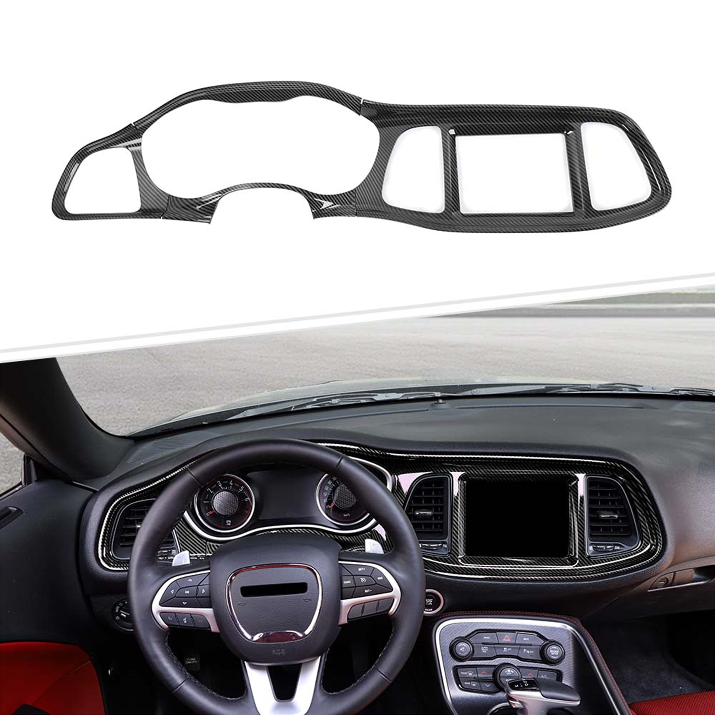CheroCar Car Center Consoles Interior Trim Dashboard Decorations Cover ...
