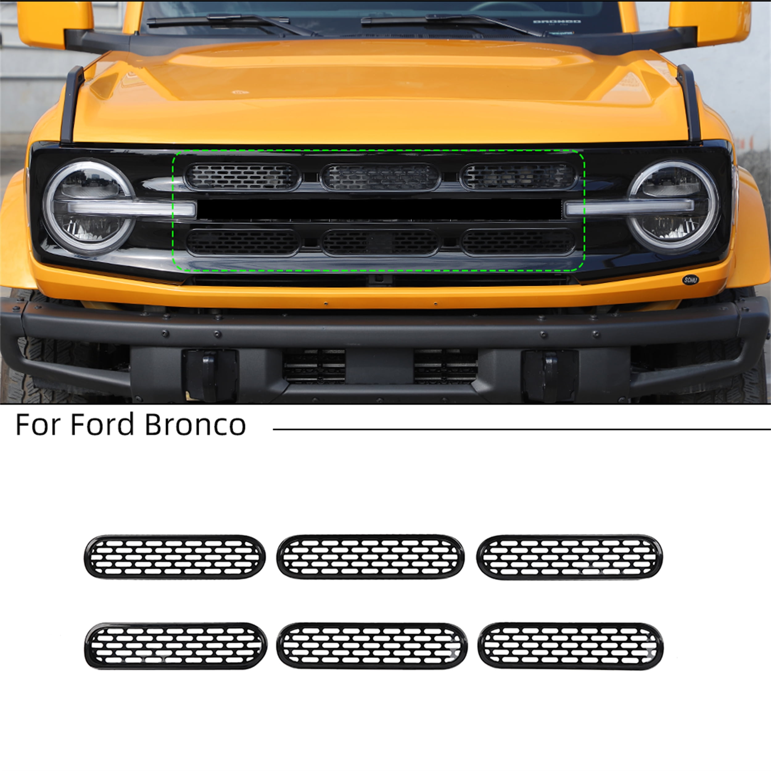 CheroCar Car Front Grill Mesh Clip-in Front Mesh Grille Cover Guard ...