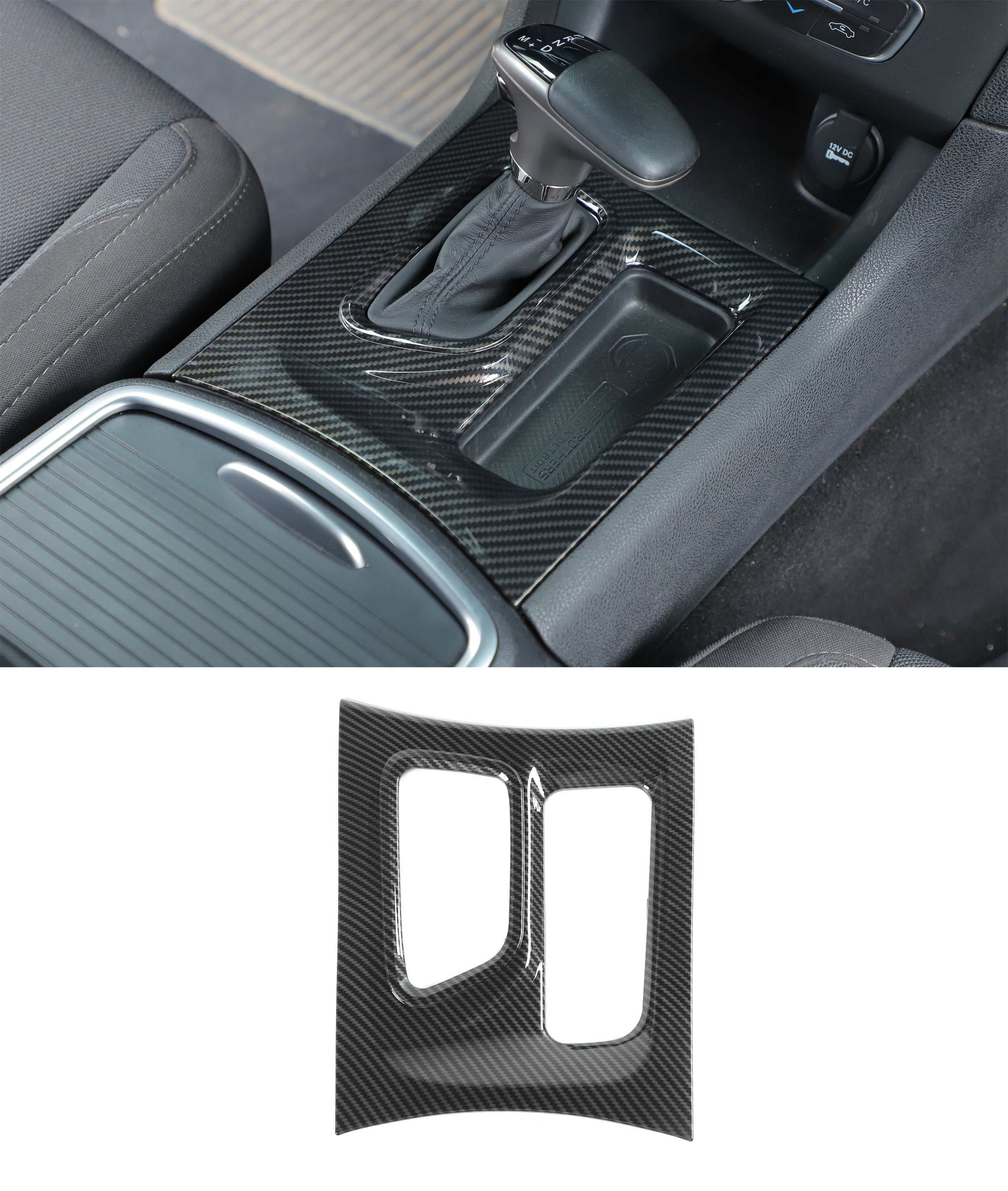 CheroCar Center Console Gear Shift Panel Cover Interior Trim for Dodge ...