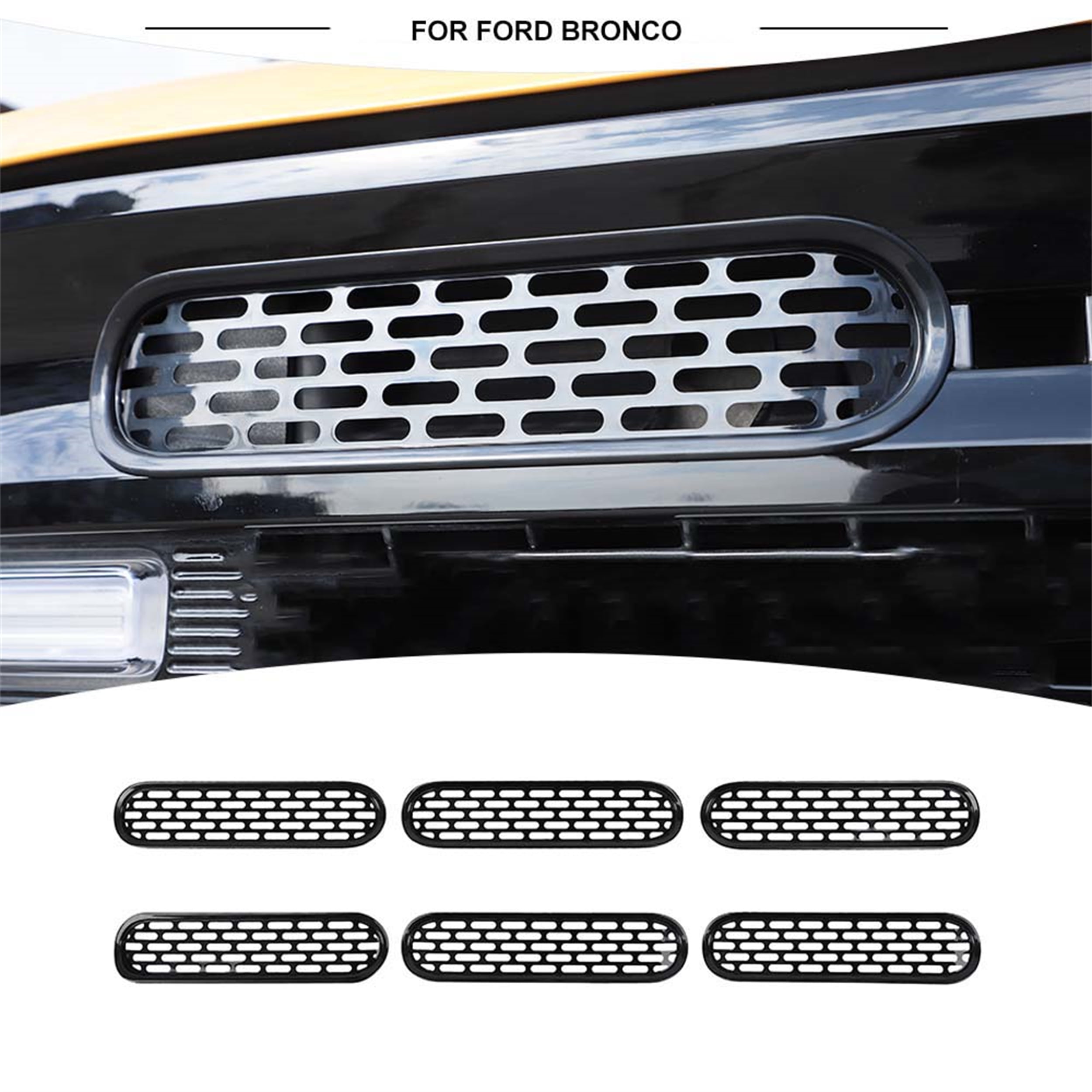 CheroCar Front Grille Mesh Inserts Cover Bumper Honeycomb Grill Frame ...