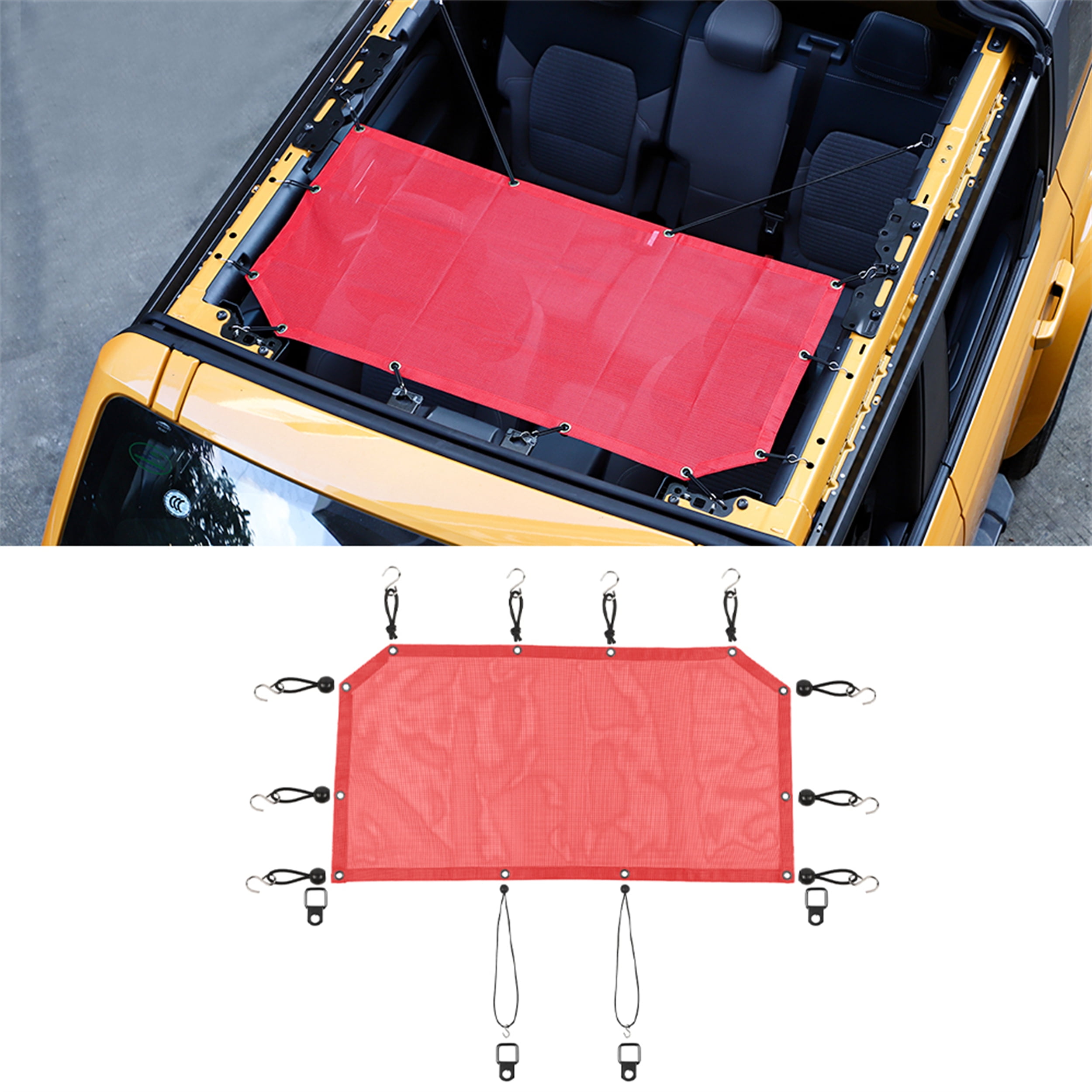 CheroCar Mesh Sun Shade Top Cover Sunscreen Insulation Mesh Bimini Top ...