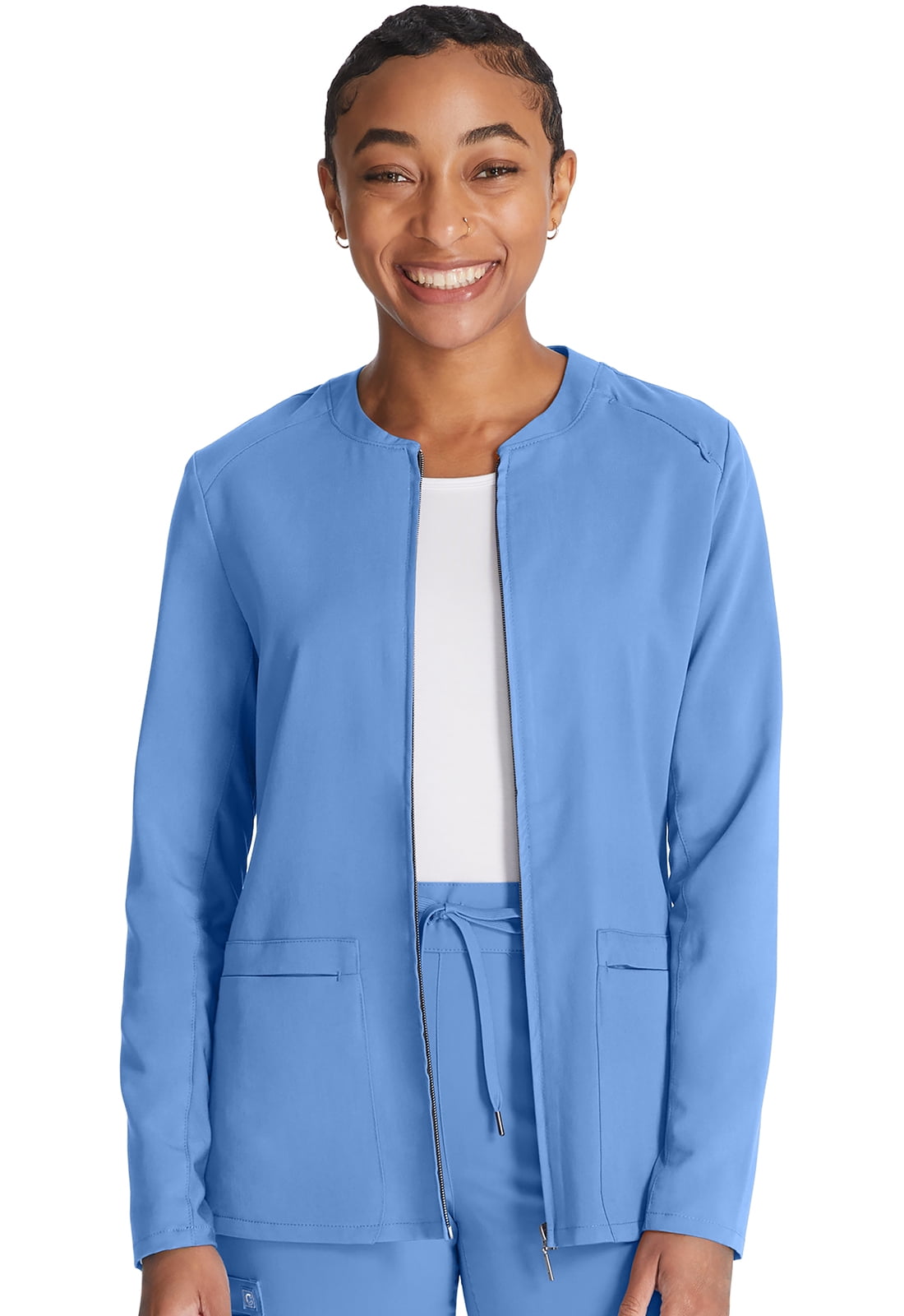 Cherokee Atmos Scrubs Jacket For Women Zip Front CK356A - Walmart.com