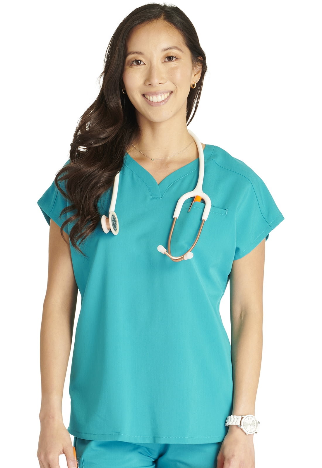 Cherokee Atmos Scrubs Top For Women V-Neck CK836A - Walmart.com