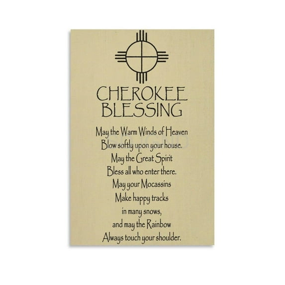 Cherokee Blessing Inspirational Poetry Poster Canvas Painting Posters ...
