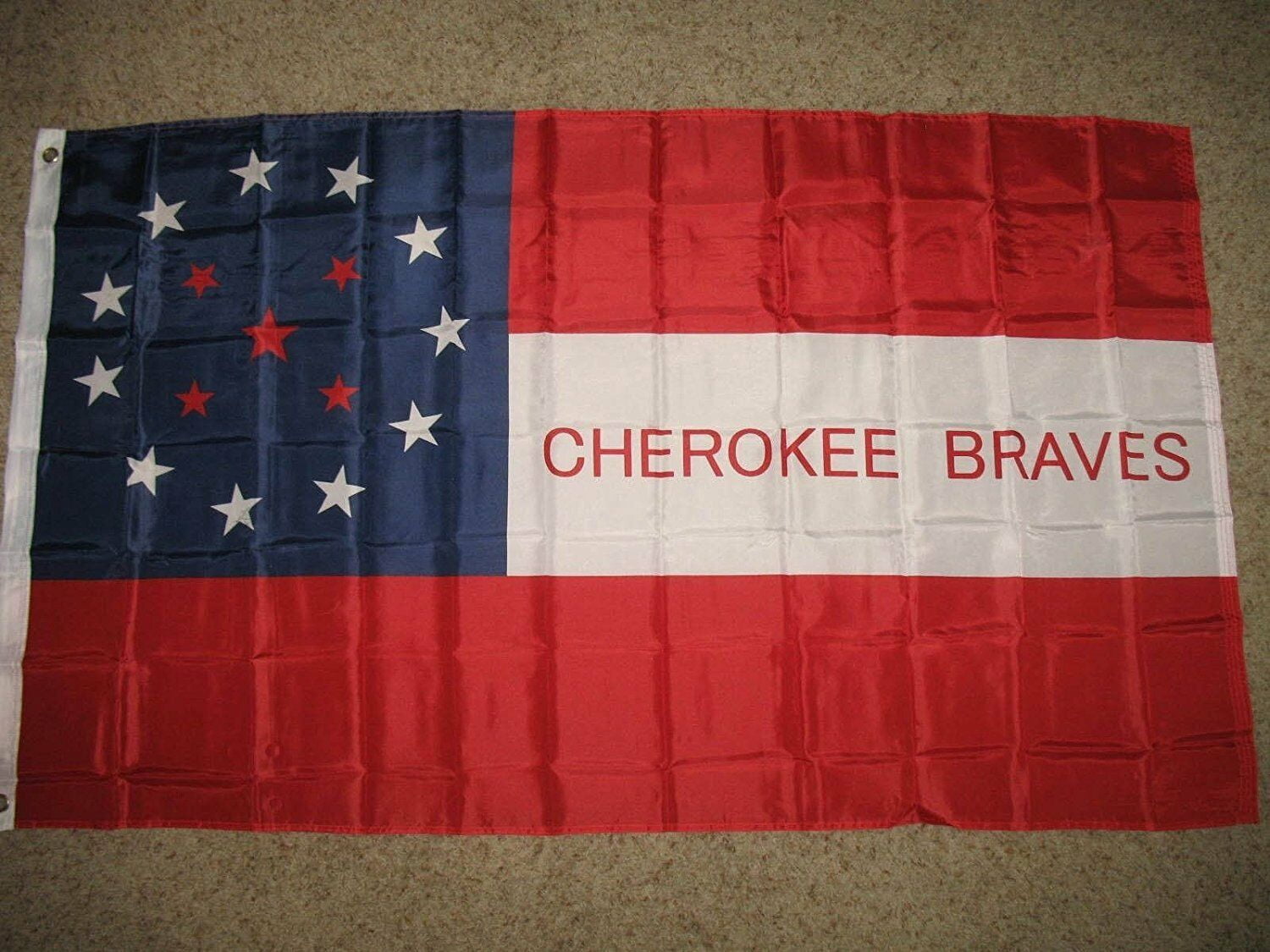 Cherokee Braves Flag 3x5 ft Indian Cavalry Civil War Historic Red White ...