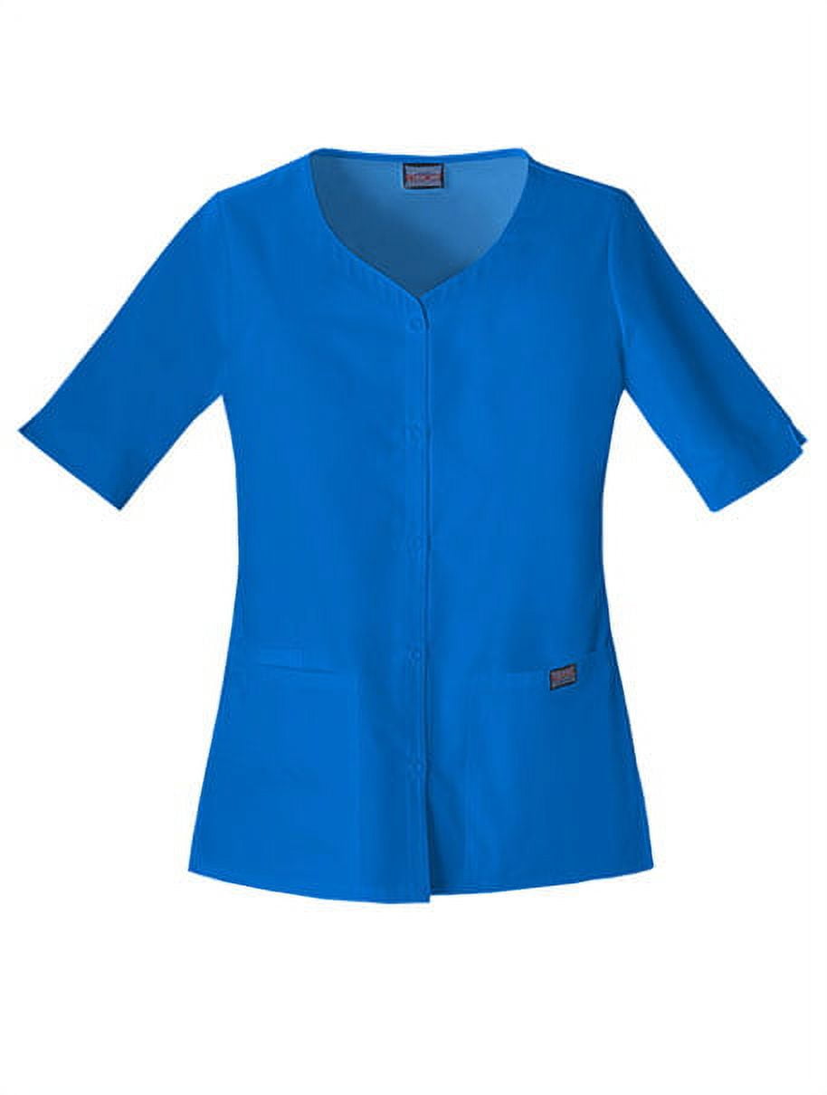 Cherokee Button Front Top Scrub Top - Walmart.com
