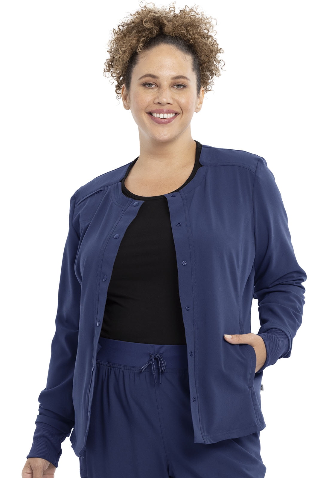 Cherokee Euphoria Women's Warm Up Scrubs Jacket Snap Front CK387A ...
