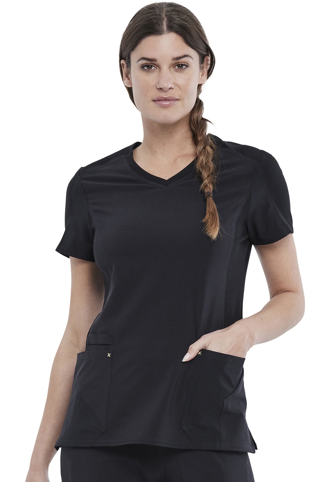 Cherokee Iflex Women's Scrubs Top V-Neck CK711 - Walmart Business Supplies