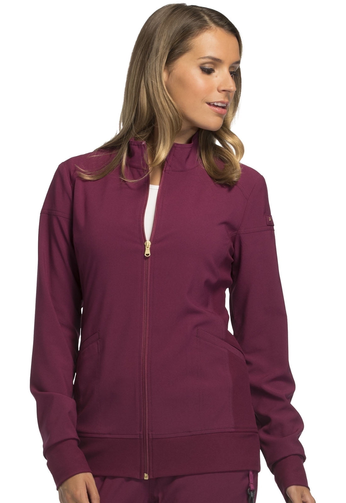 Cherokee Iflex Women's Warm Up Scrubs Jacket Zip Front CK303 - Walmart.com