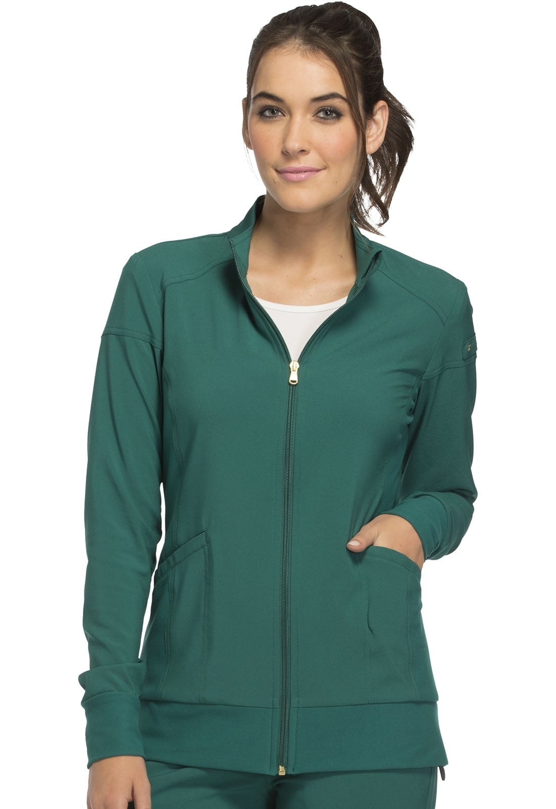 Cherokee Iflex Women's Warm Up Scrubs Jacket Zip Front CK303 - Walmart.com