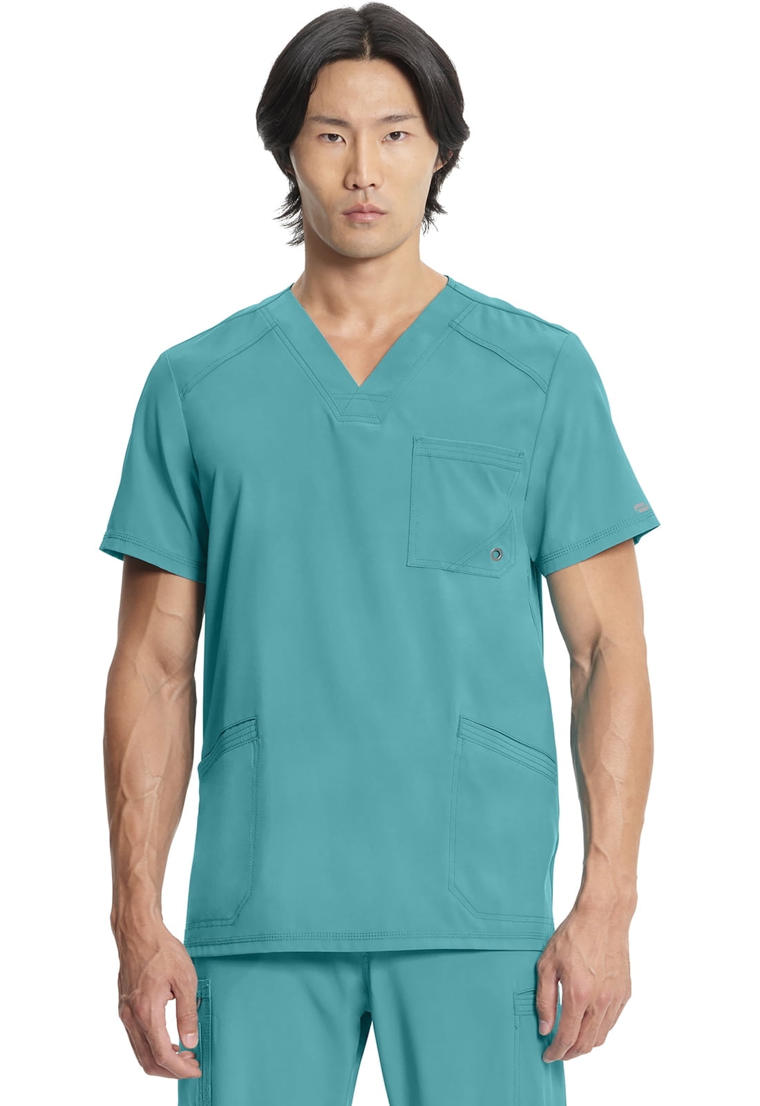 Infinity Cherokee V- Neck Men's Scrub Top with Rib Knit Back Panels ...