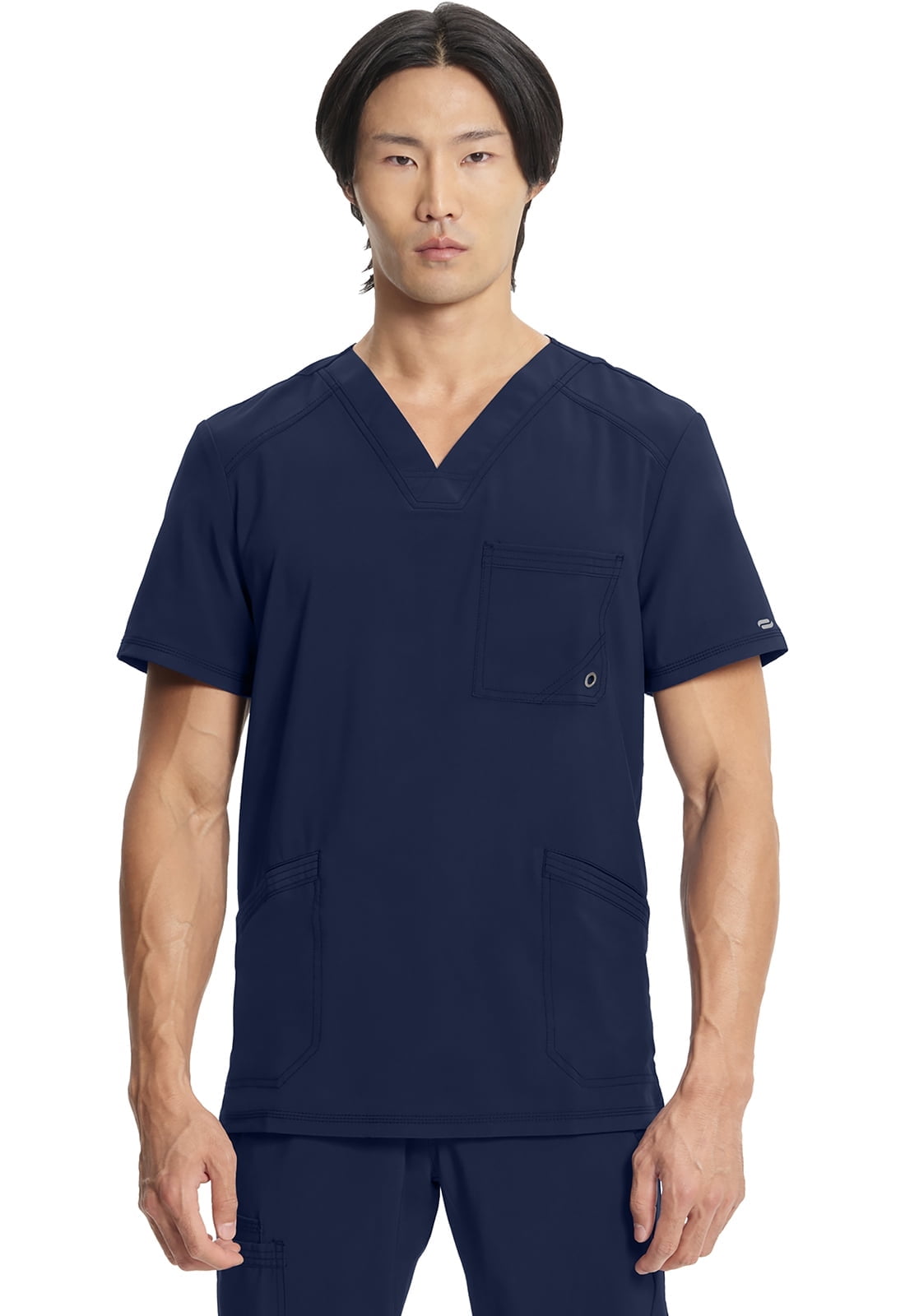 Infinity Cherokee V- Neck Men's Scrub Top with Rib Knit Back Panels ...