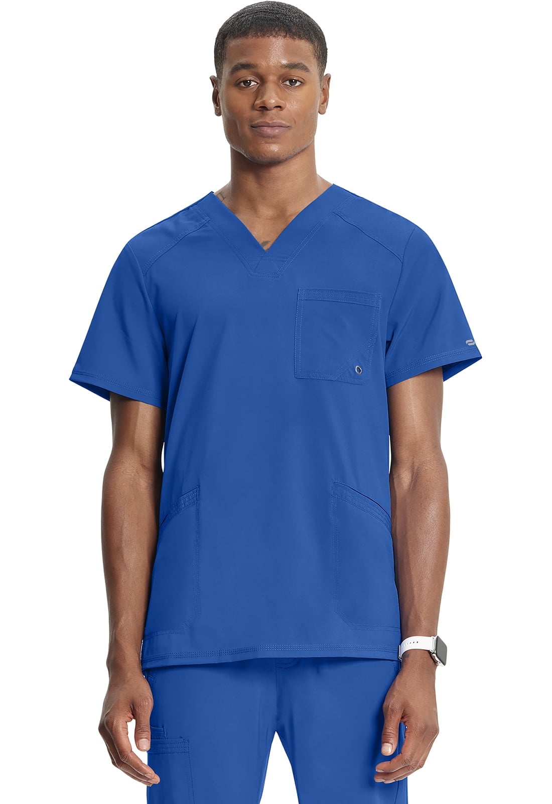 Infinity Cherokee V- Neck Men's Scrub Top with Rib Knit Back Panels ...