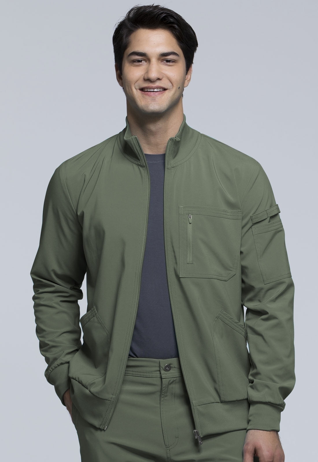 Cherokee Infinity Men Warm Up Scrubs Jacket Zip Front CK305A - Walmart.com