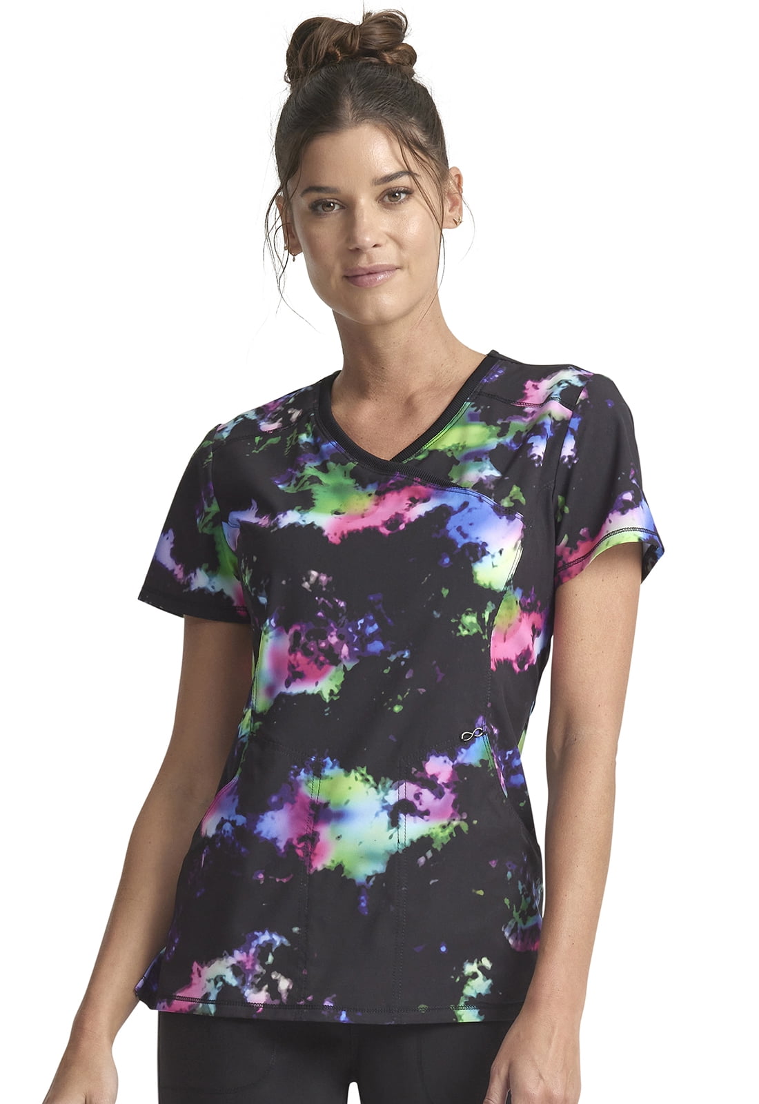 Cherokee Infinity Scrubs Top For Women Mock Wrap CK608 - Walmart.com