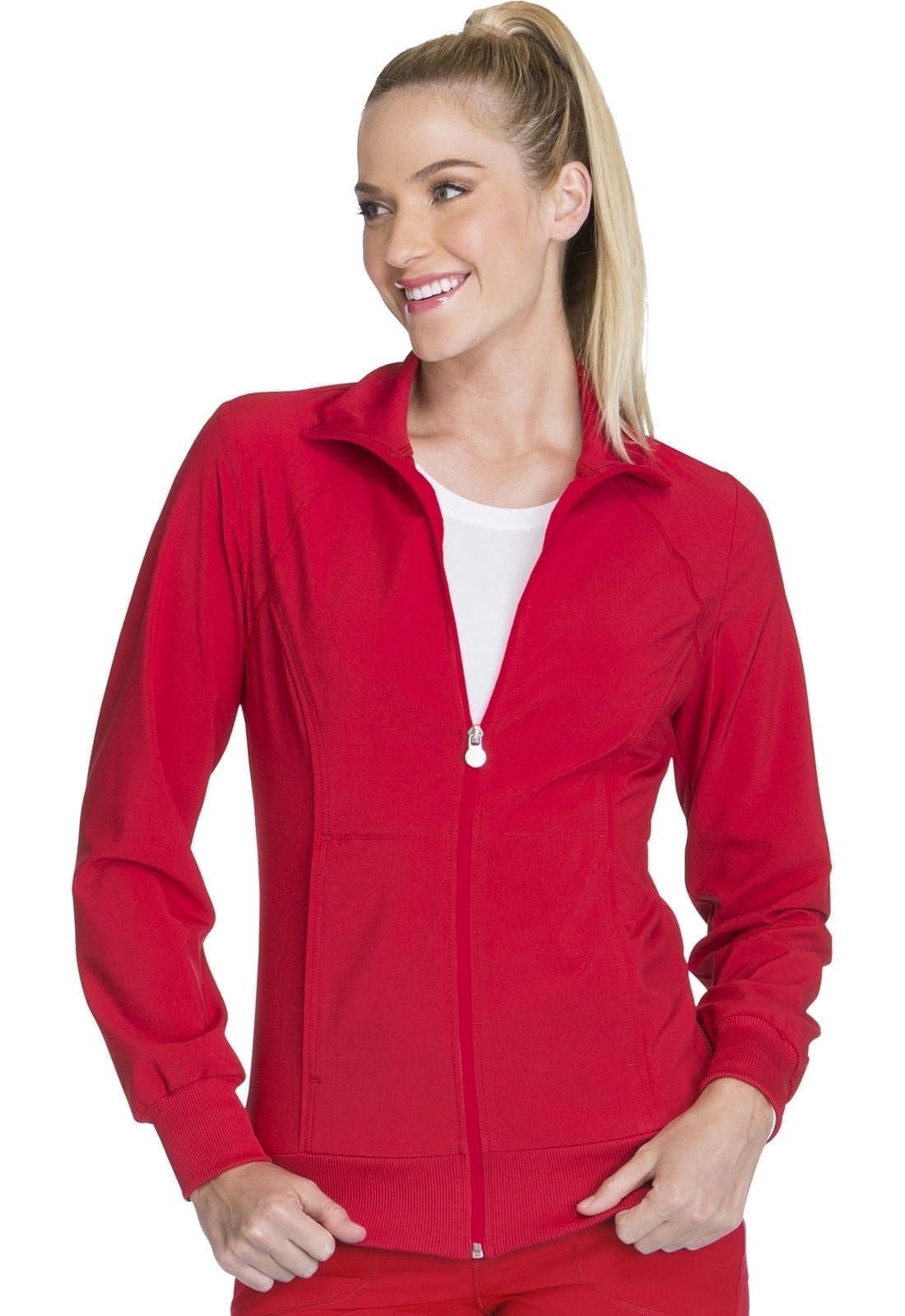Infinity Cherokee Zip Front Scrub Jackets for Women, 4-Way Stretch ...