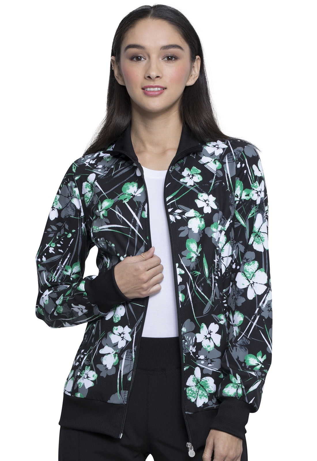 Cherokee Infinity Women's Scrubs Jacket Zip Front CK372 - Walmart.com