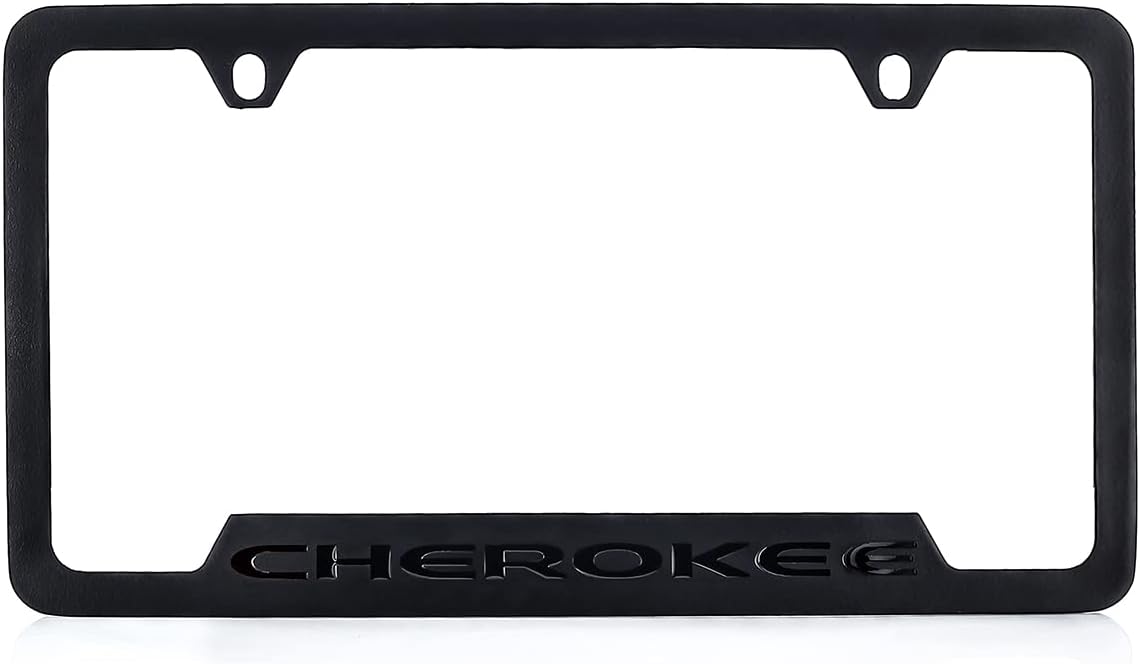 Cherokee License Plate Frame - Blacked Out Metal Engraved - Walmart.com