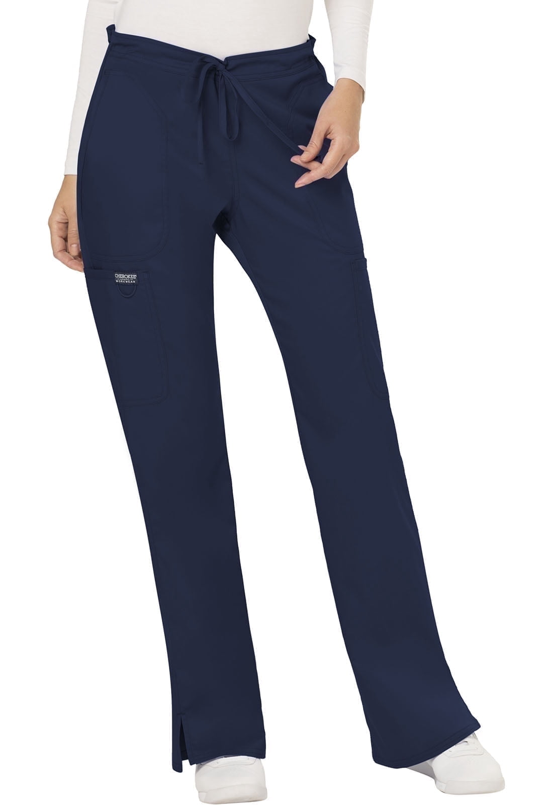 Cherokee Medical Scrub Pants for Women, Mid Rise Moderate Flare ...