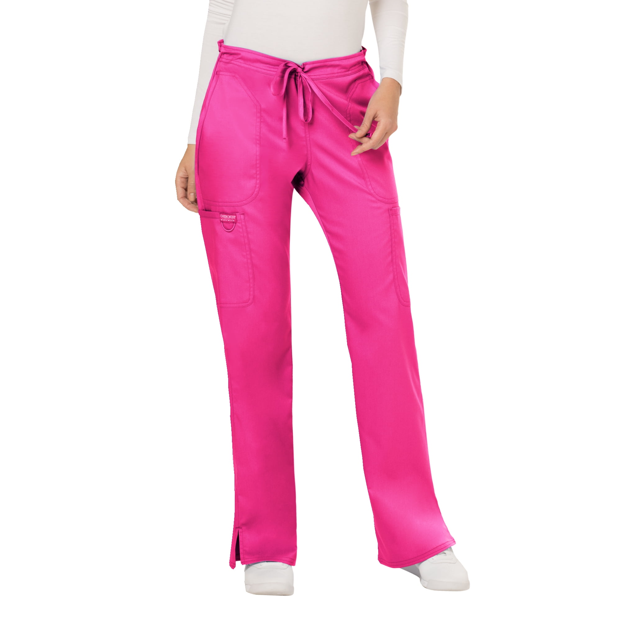 Cherokee Medical Scrub Pants for Women, Mid Rise Moderate Flare ...