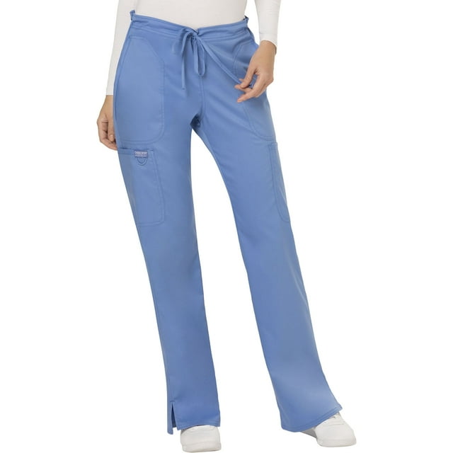 Cherokee Medical Scrub Pants for Women, Mid Rise Moderate Flare ...