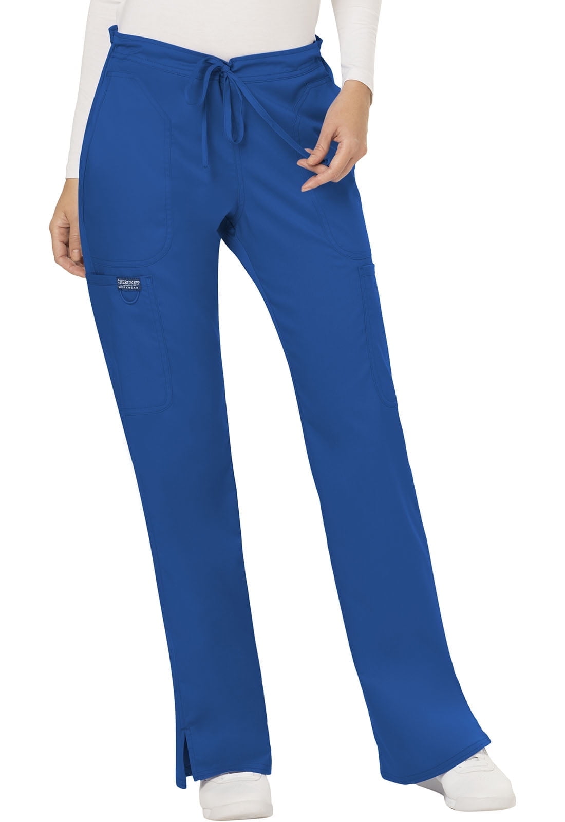 Cherokee Medical Scrub Pants for Women, Mid Rise Moderate Flare ...