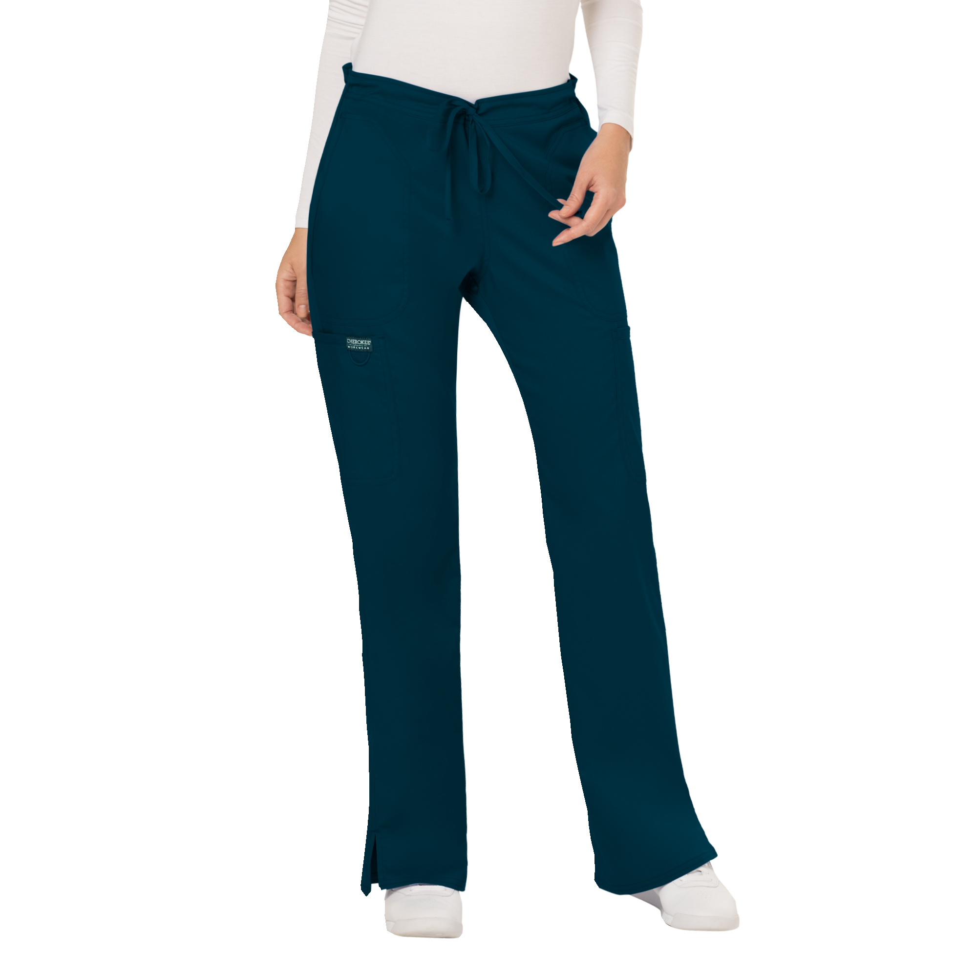 Cherokee Medical Scrub Pants for Women, Mid Rise Moderate Flare ...