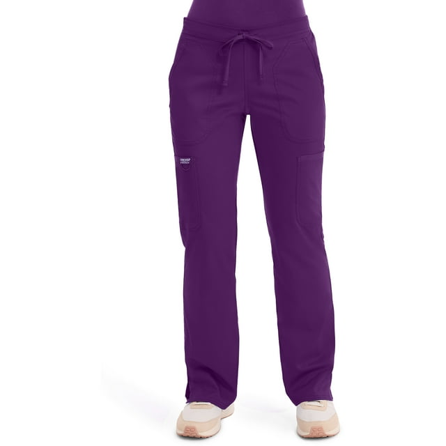 Cherokee Medical Scrub Pants for Women, Mid Rise Moderate Flare ...