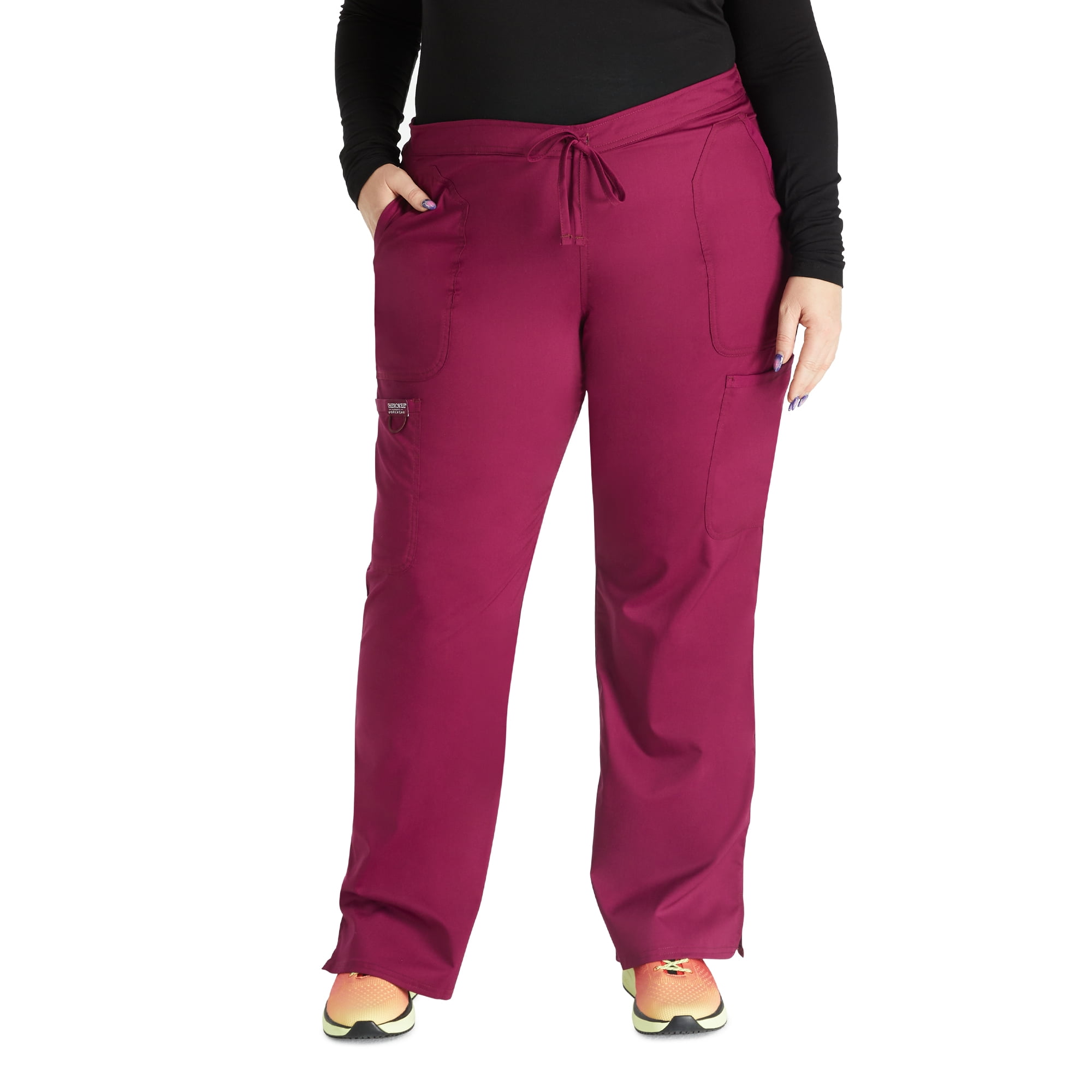 Cherokee Medical Scrub Pants for Women, Mid Rise Moderate Flare ...