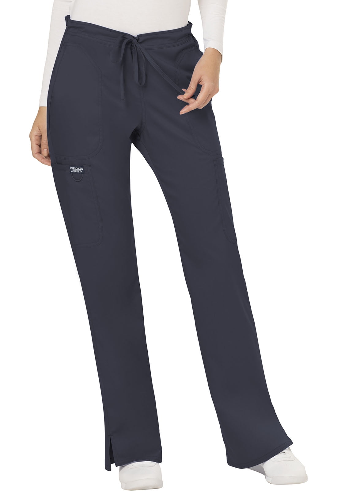 Cherokee Medical Scrub Pants for Women, Mid Rise Moderate Flare ...