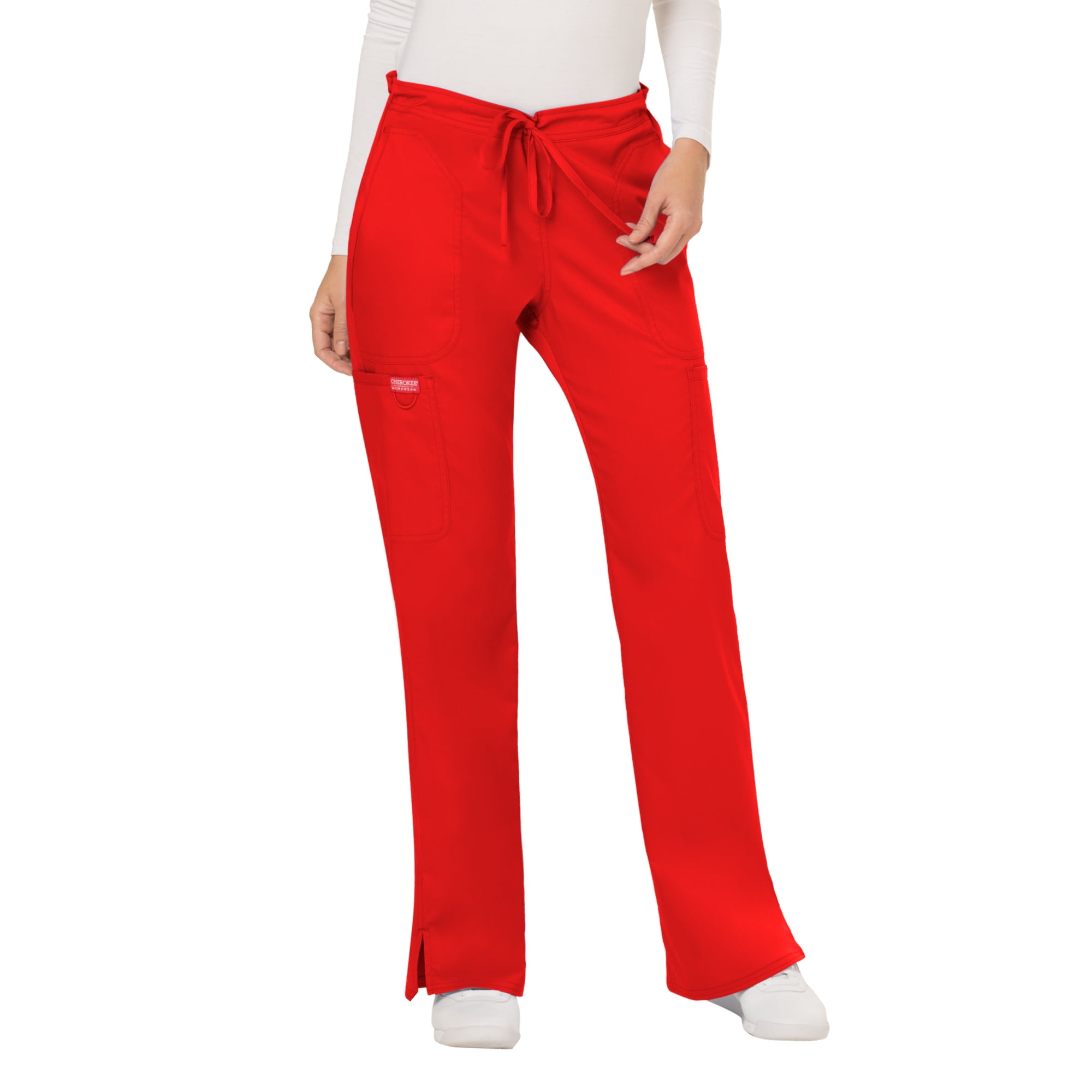 Cherokee Medical Scrub Pants for Women, Mid Rise Moderate Flare ...