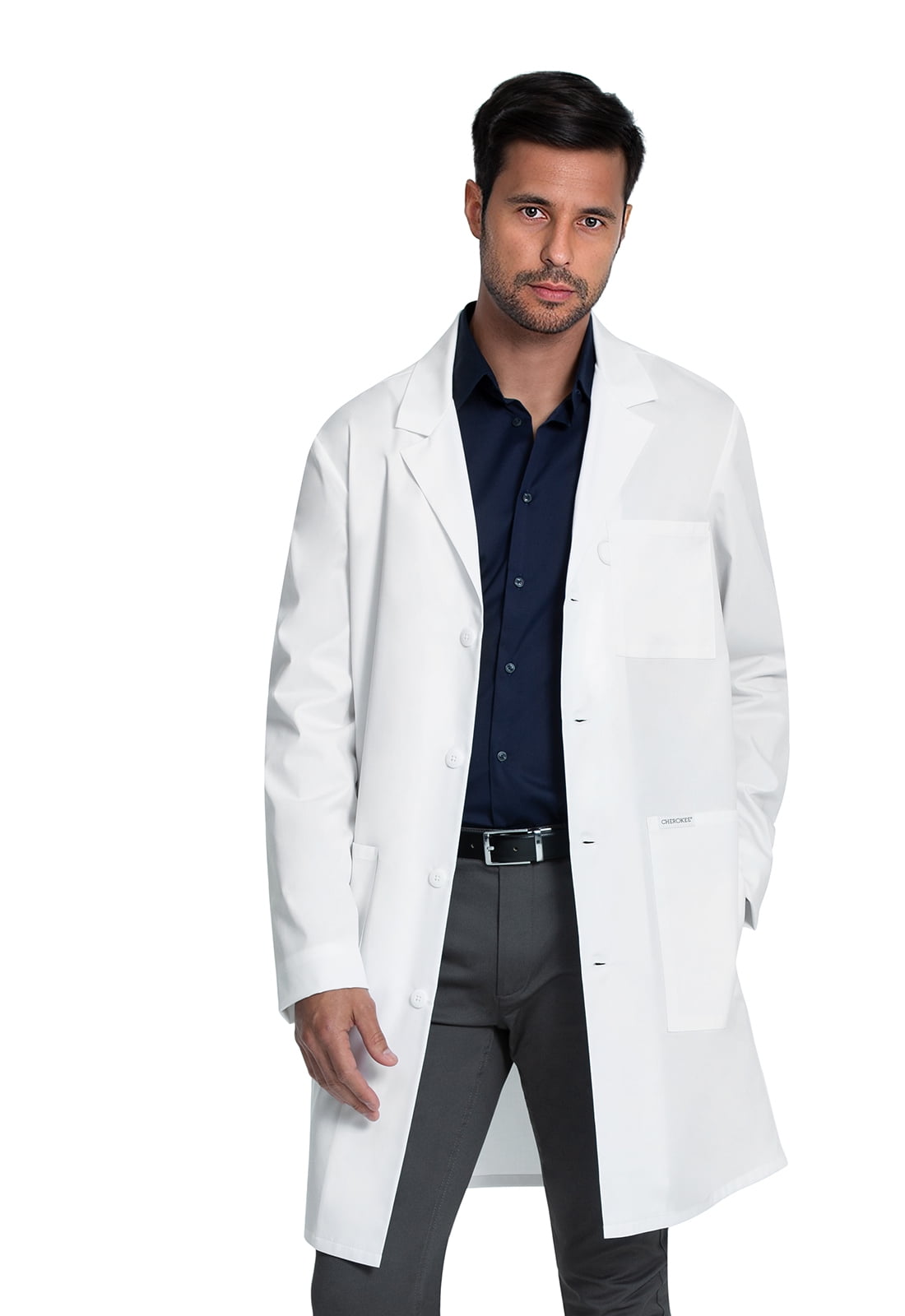 Cherokee Men & Women's Scrubs Lab Coat 40'' CK460 - Walmart Business ...