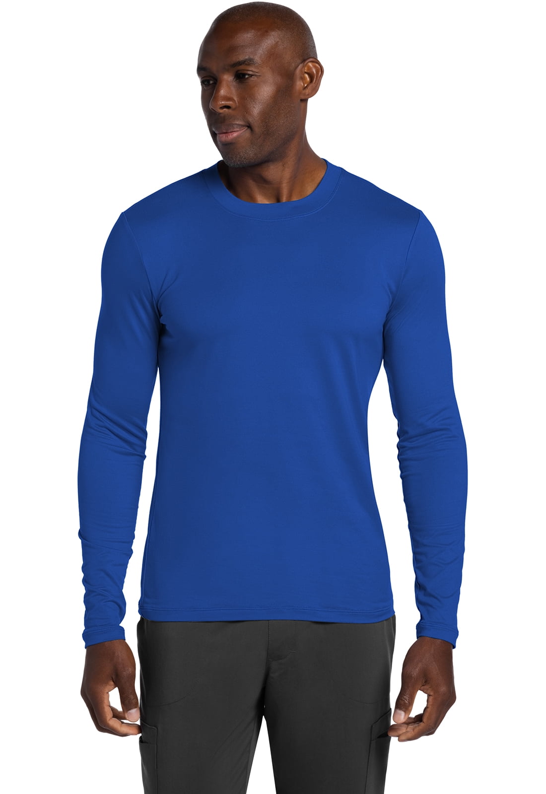 Cherokee Men's Long Sleeve Underscrub Tee Modern T-shirt with Crew Neck ...