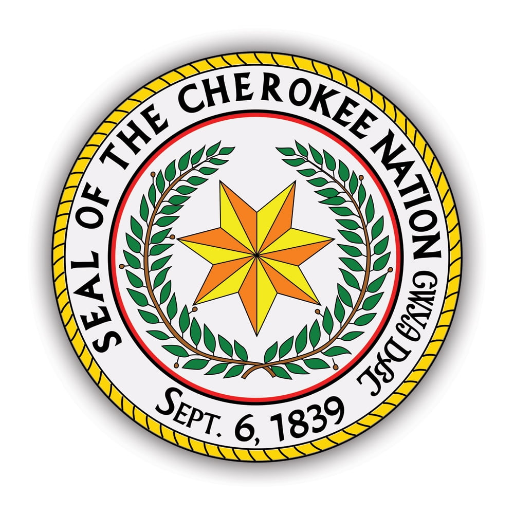 Cherokee Nation Seal Sticker Decal - Self Adhesive Vinyl - Weatherproof ...