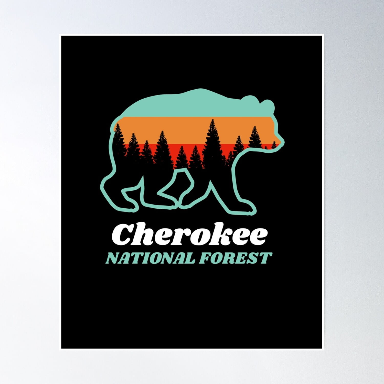 Cherokee National Forest Tennessee Vacation Gift Poster Wall Art ...