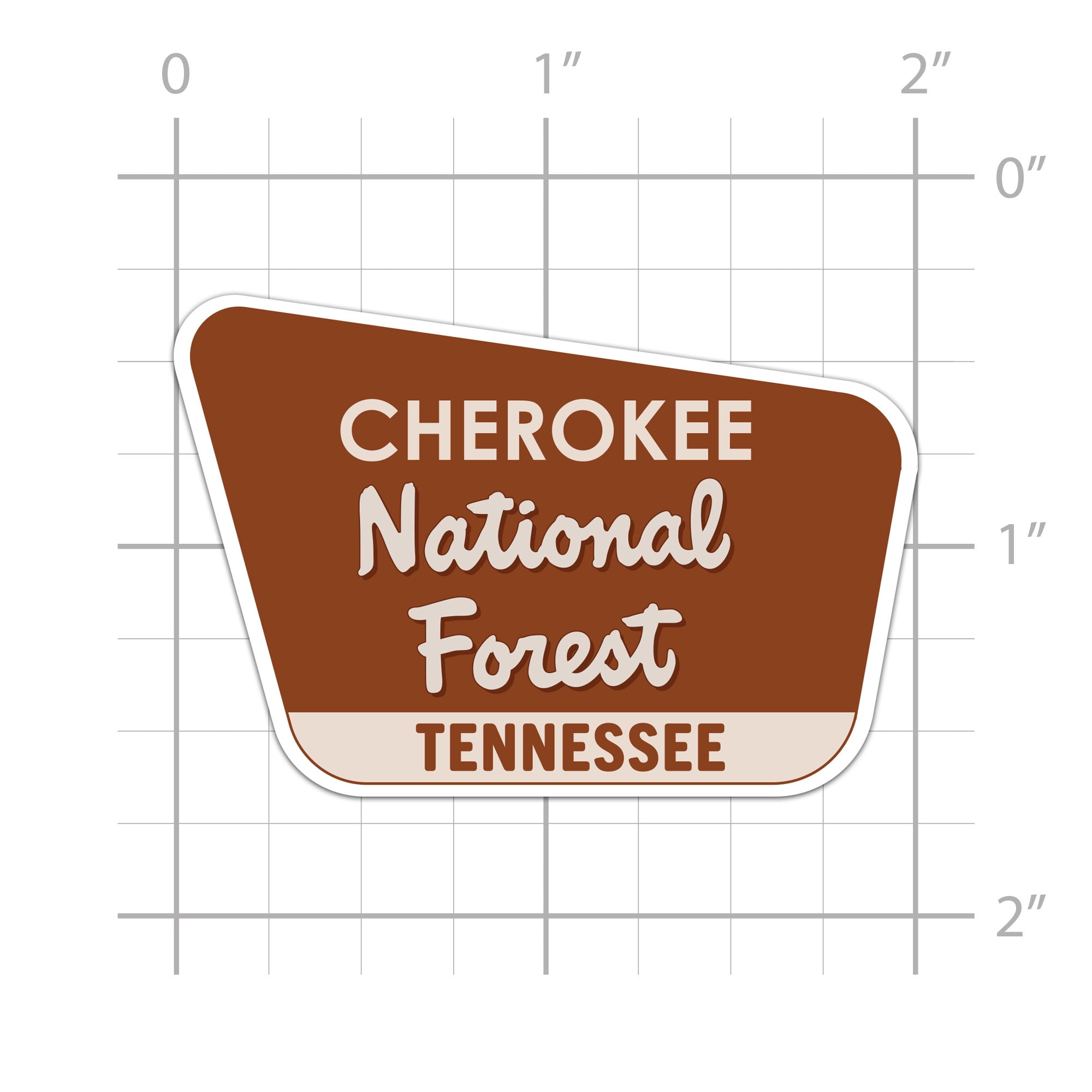 Cherokee National Forest Tennessee tn Sticker for water bottle phone ...