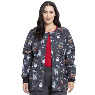 Medline AngelStat Unisex Snap-Front Warm-Up Scrub Jacket - Walmart.com