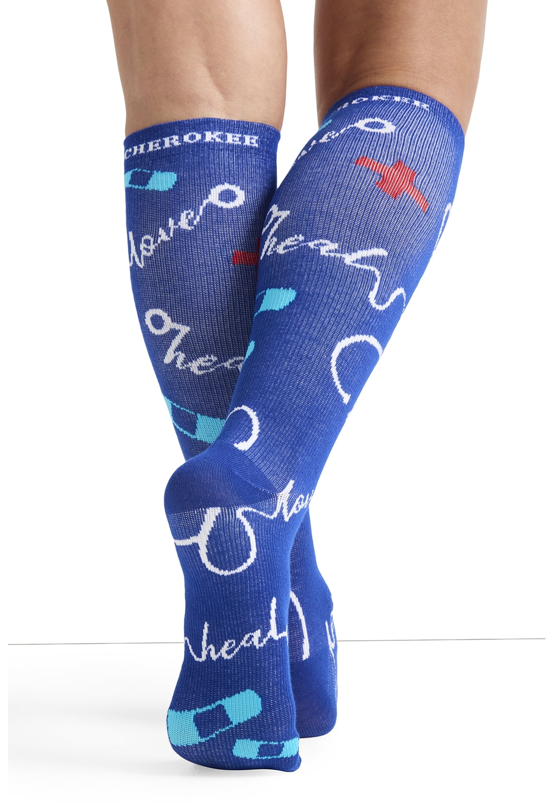 Cherokee Printsupport Women 12 & 10-15 mmHg Support Socks, Regular ...