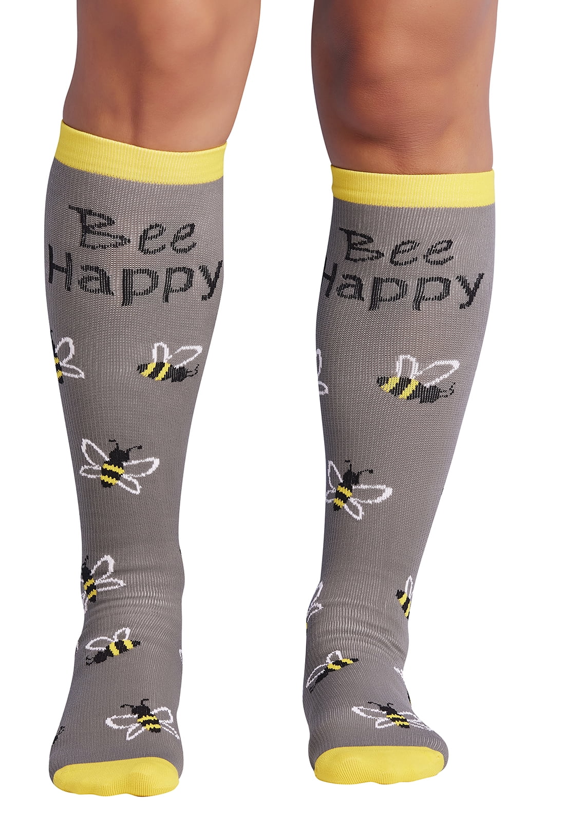 Cherokee Printsupport Women 12 mmHg Support Socks, Plus, Bee Happy ...